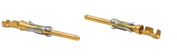 CRIMP PIN/24-20 AWG, Gold/Nickel finish. For use with Metrimate, groun
