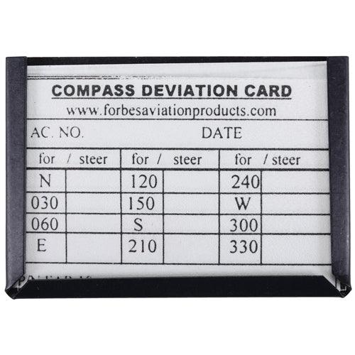COMPASS DEVIATION CARD with ALUMINUM HOLDER/Includes: 3 cards and plas